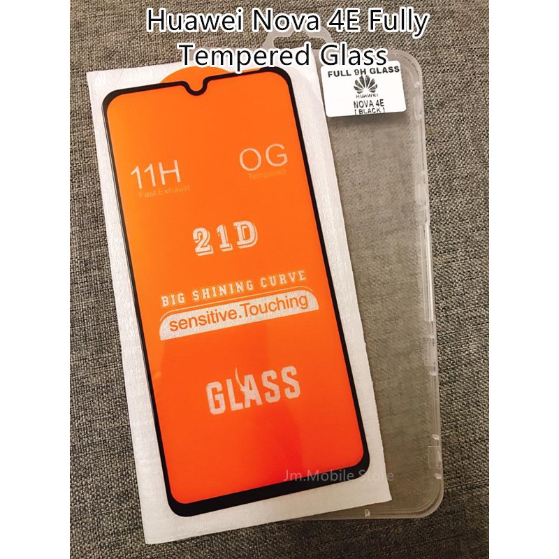 Huawei Nova 4E Fully Tempered Glass ( Black ) | Shopee Malaysia