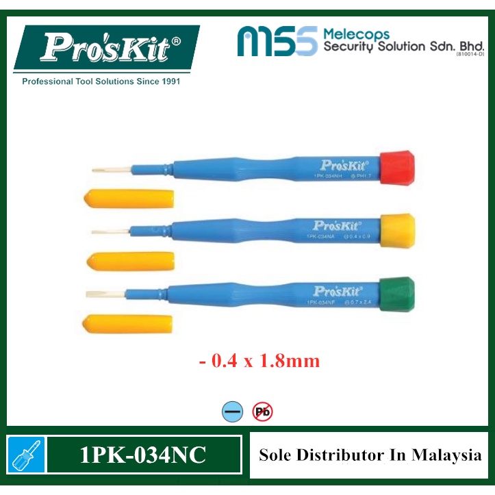 Pro'skit 1PK-034NC Ceramic Driver (-) 0.4 x 1.8mm | Shopee Malaysia