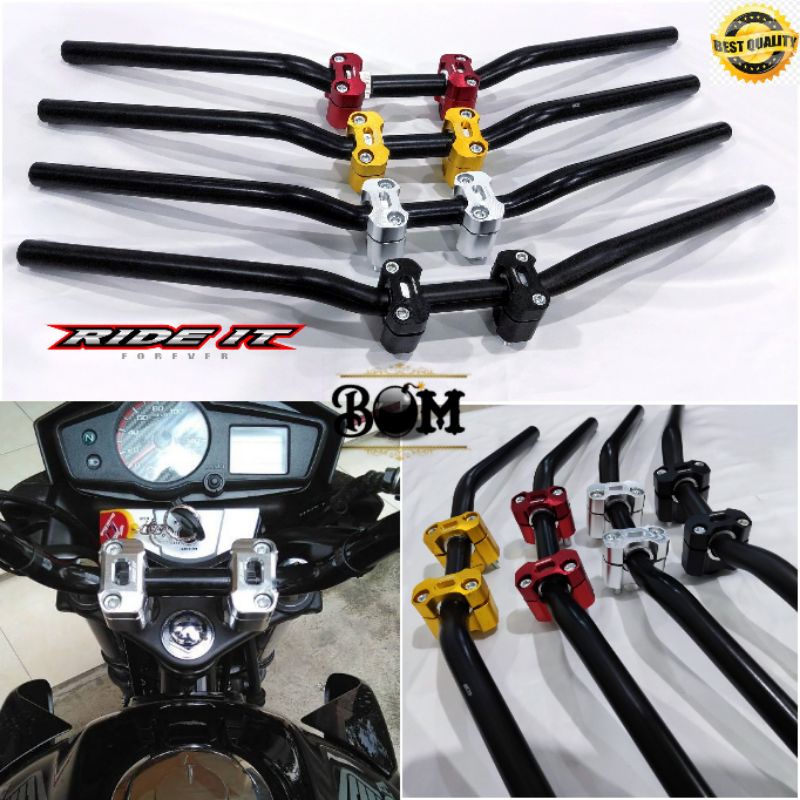 Rzr handlebars RZR steering wheel set Raiser Ride It CNC vixion CB150 ...