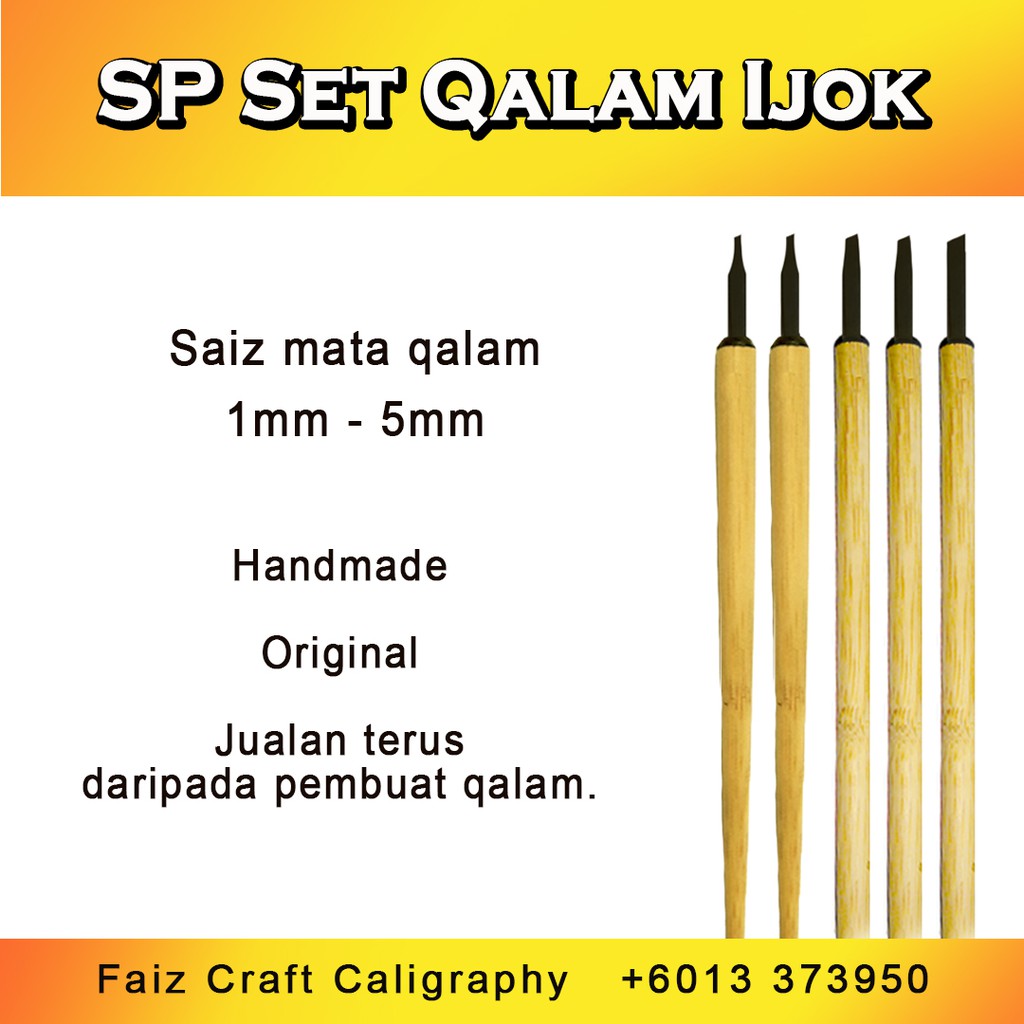 SET 5 BATANG QALAM/PEN IJOK KALIGRAFI KHAT TRADISIONAL | Shopee Malaysia