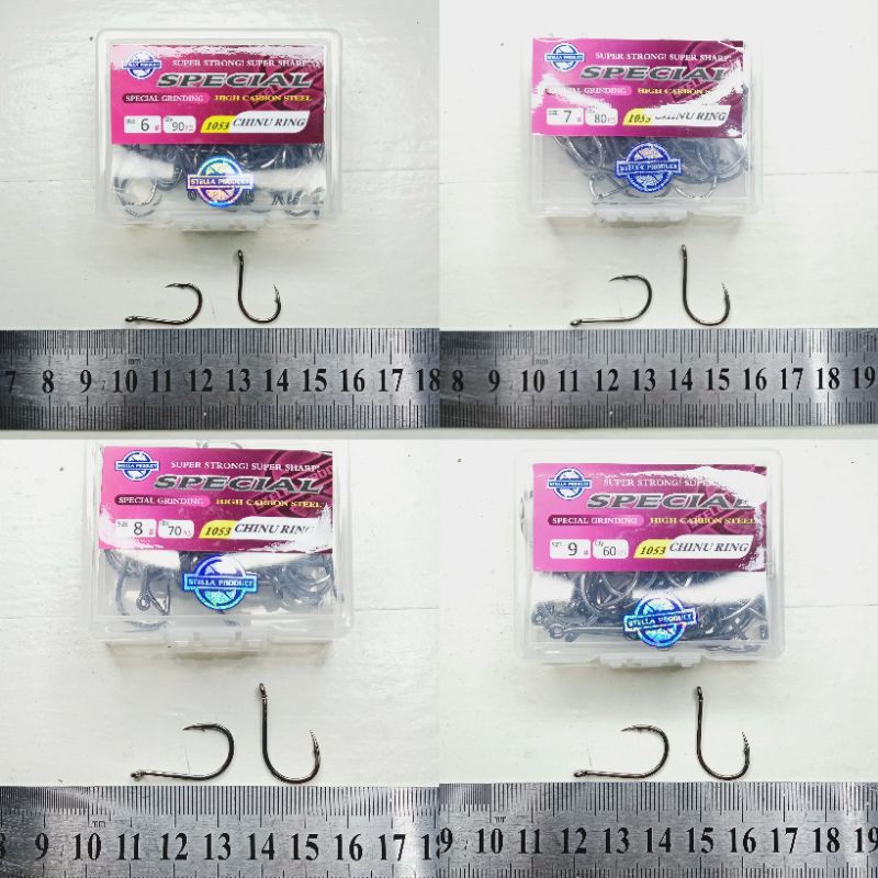 MATA Stella chinu 1053 fishing hook (1 box contains a lot) | Shopee ...