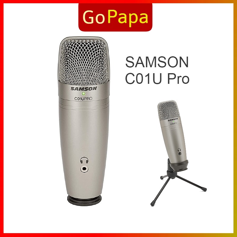 Genuine SAMSON C01U Pro USB Studio Condenser Microphone Recording Large Diaphragm Free Cable Mic ...