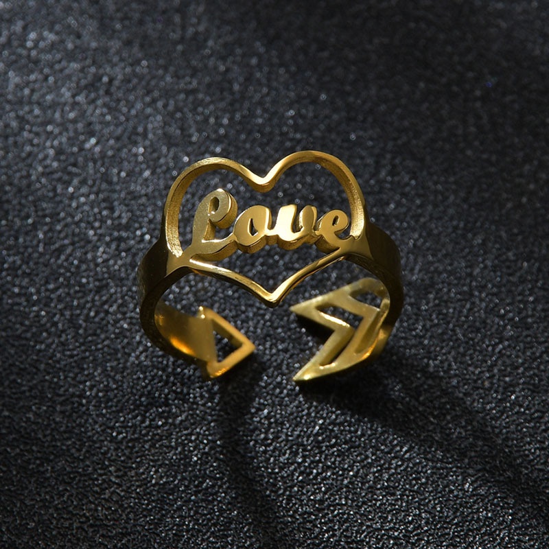 BONLAVIE【Name Custom Ring】 Personalized Custom Stainless Steel Name ...