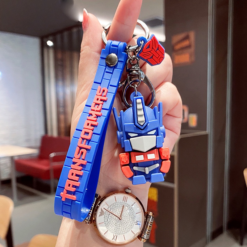 Cartoon Transformers Autobot Optimus Prime Figure Keychain Backpack ...