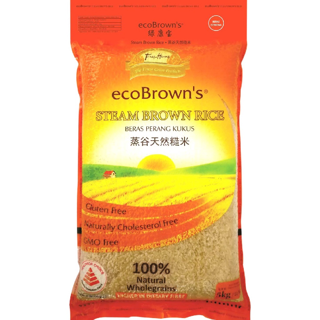 ECOBROWN'S STEAMED BROWN RICE 5KG | Shopee Malaysia