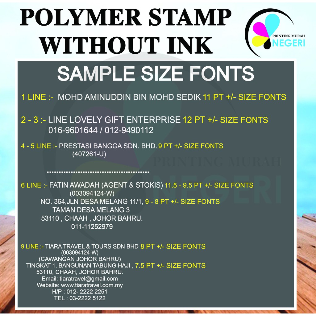 SAME DAY POST OUT Rubber Stamp Custom Made Cop Getah (Name Chop ...