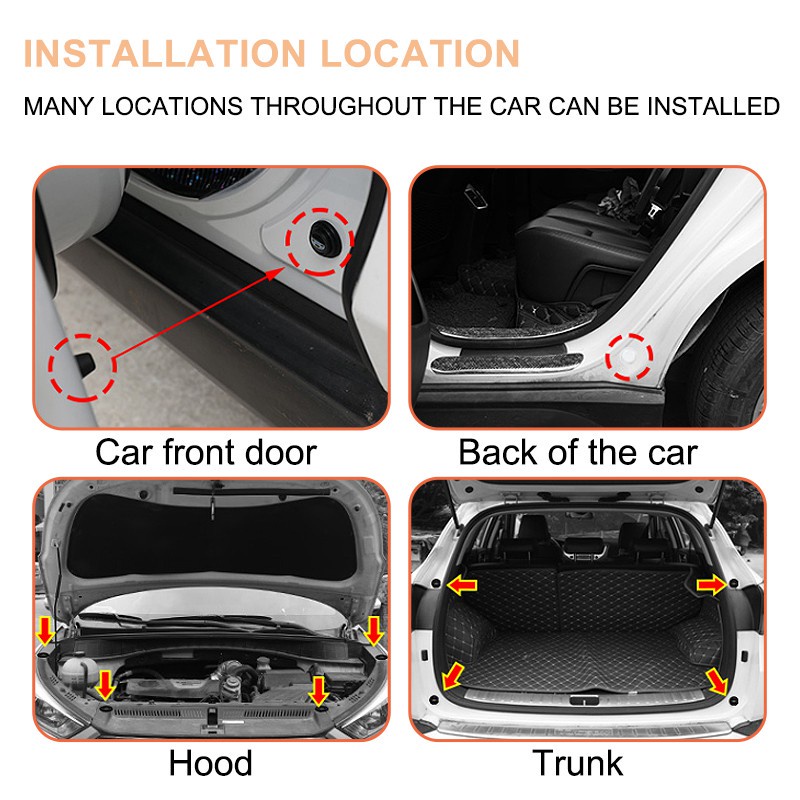 Toyota GR Car Door Shock Absorber Trunk Shock Silencer Pads For Veloz ...