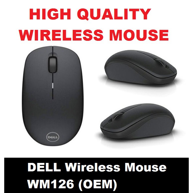 DELL Wireless Mouse WM126 with receiver for home office school pc ...