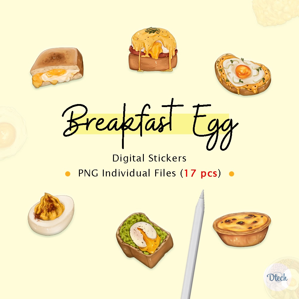 [ PNG ] Breakfast Egg Digital Stickers | Shopee Malaysia