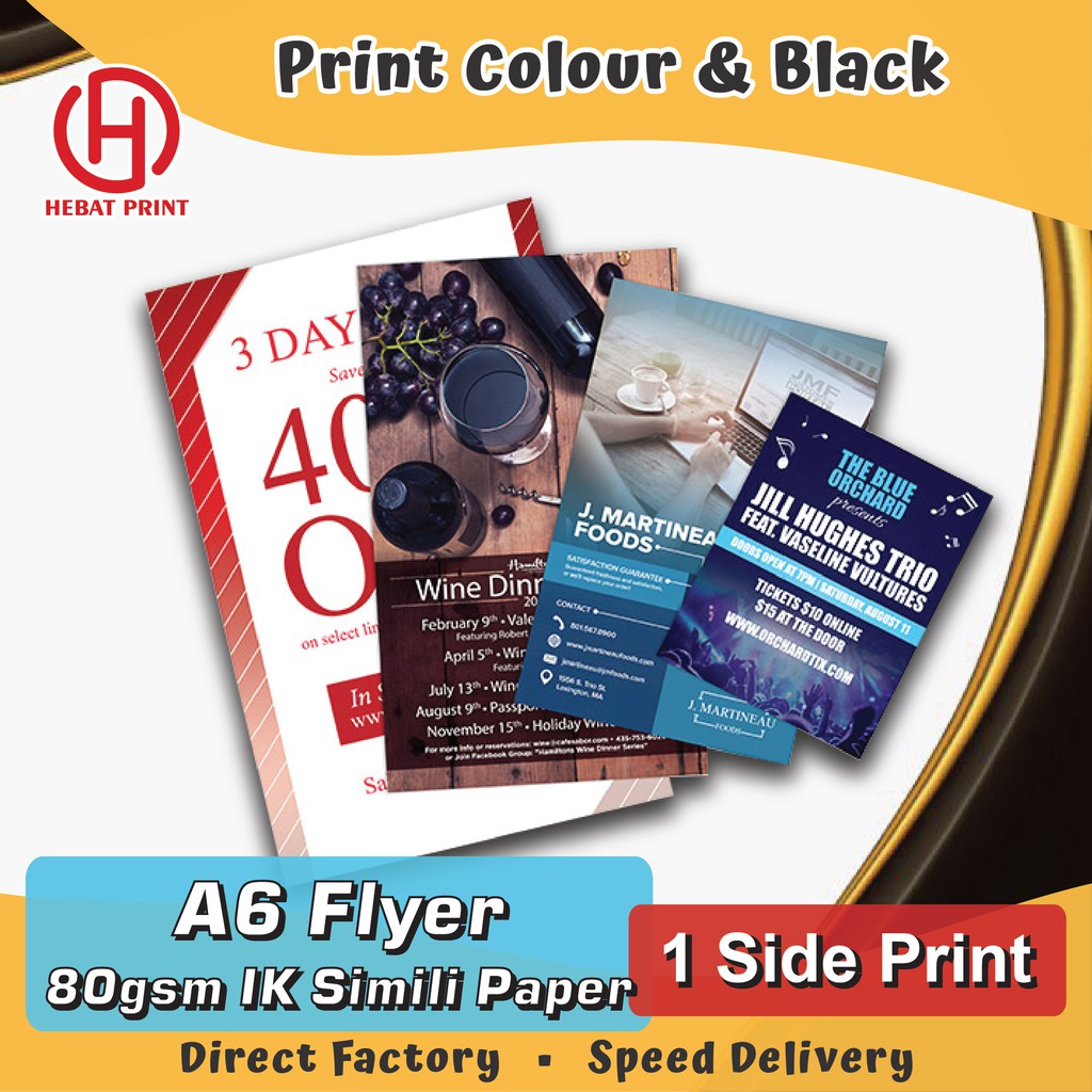 Custom Digital Print A4 Size Flyer / Brochure / Leaflet / Poster ...