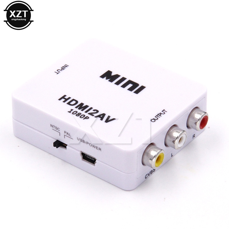 Mini HDMI TO AV converter 1080P switcher HDMI2AV converter box video HD ...