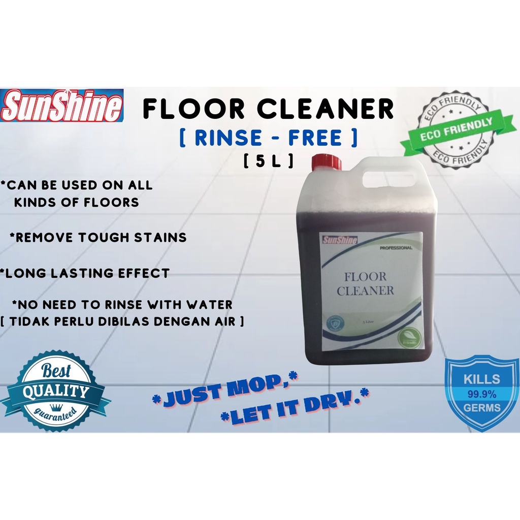 SUNSHINE FLOOR CLEANER [ RINSE FREE ] [5L] | Shopee Malaysia