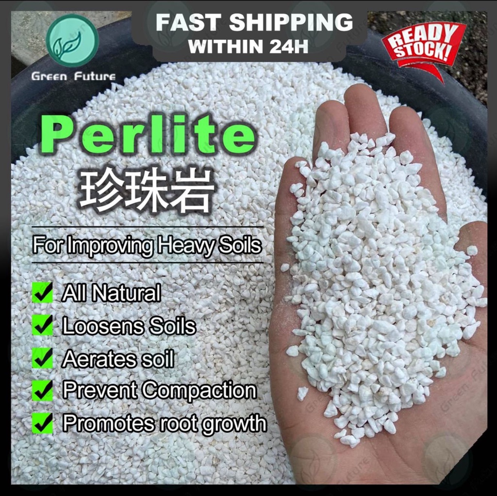 Perlite 100L 珍珠岩 3-6mm For Cactus Succulents soil Natural Expanded Volcanic Perlite Planting ...