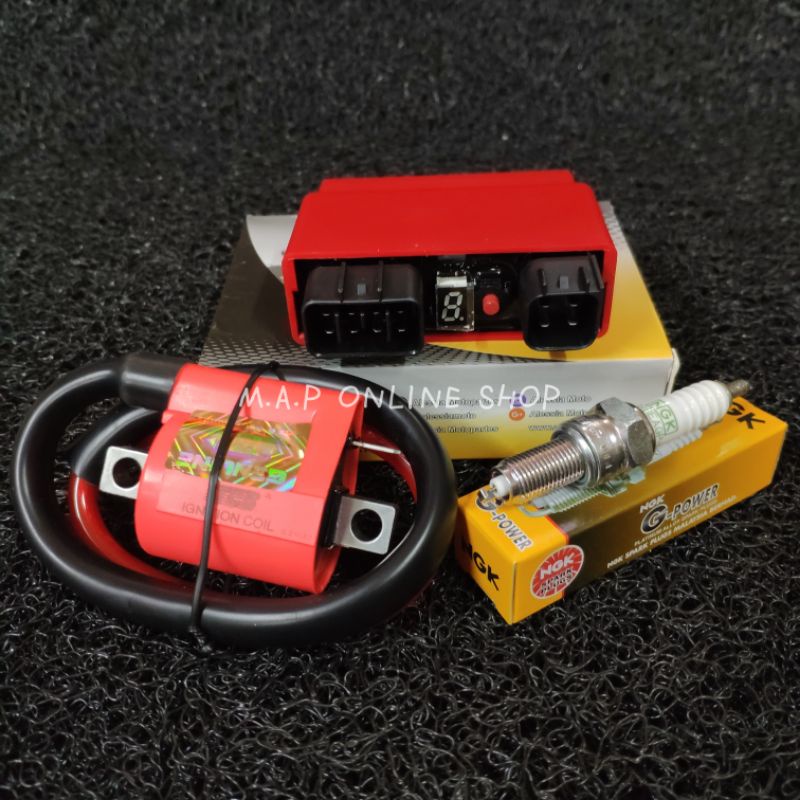 Yamaha Lc135 V1-V7 Cdi Racing Adjustable 9 Map No Cut Off + Plug Coil ...