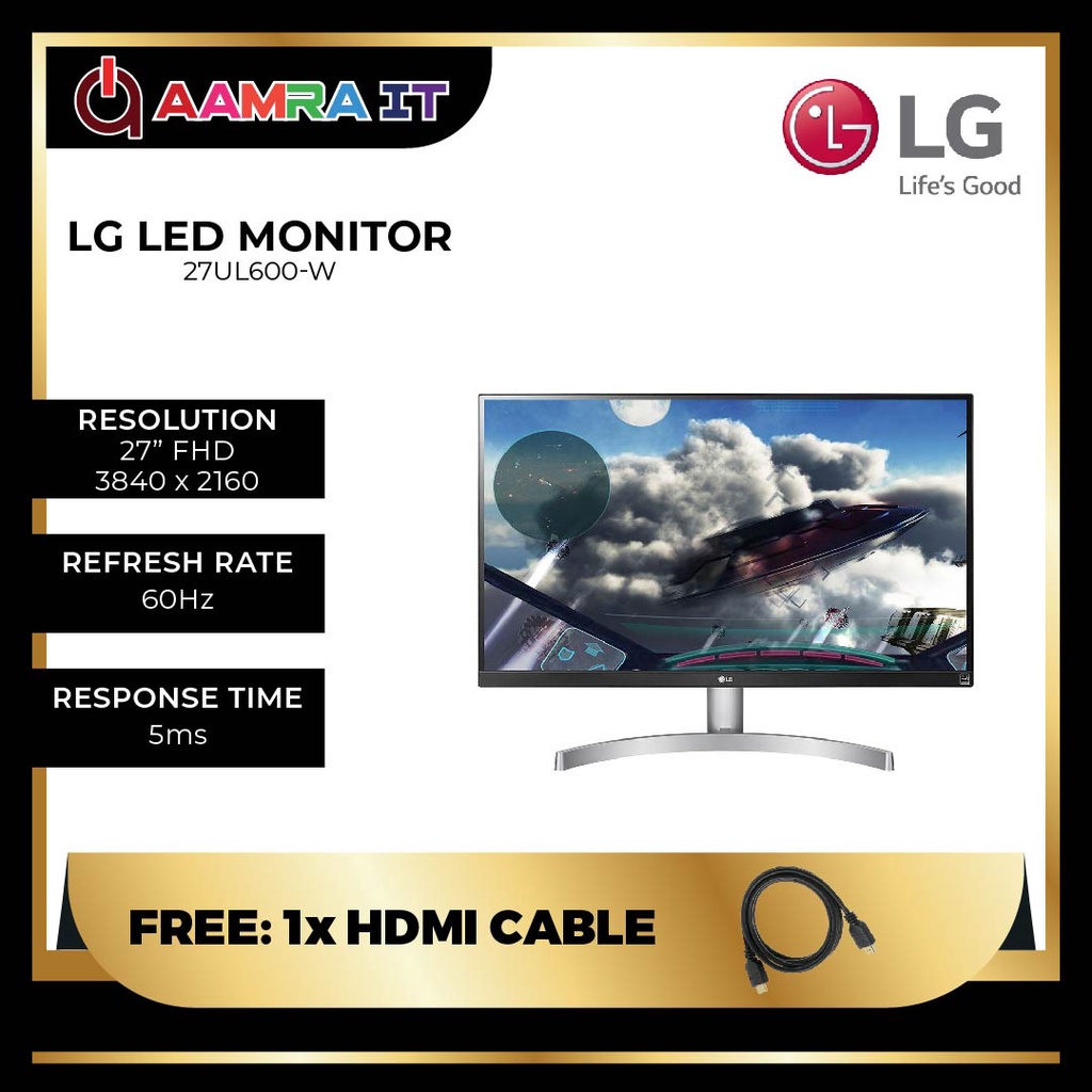 LG LED Monitor 27 27UL600 4K UHD HDR 400 IPS | Shopee Malaysia