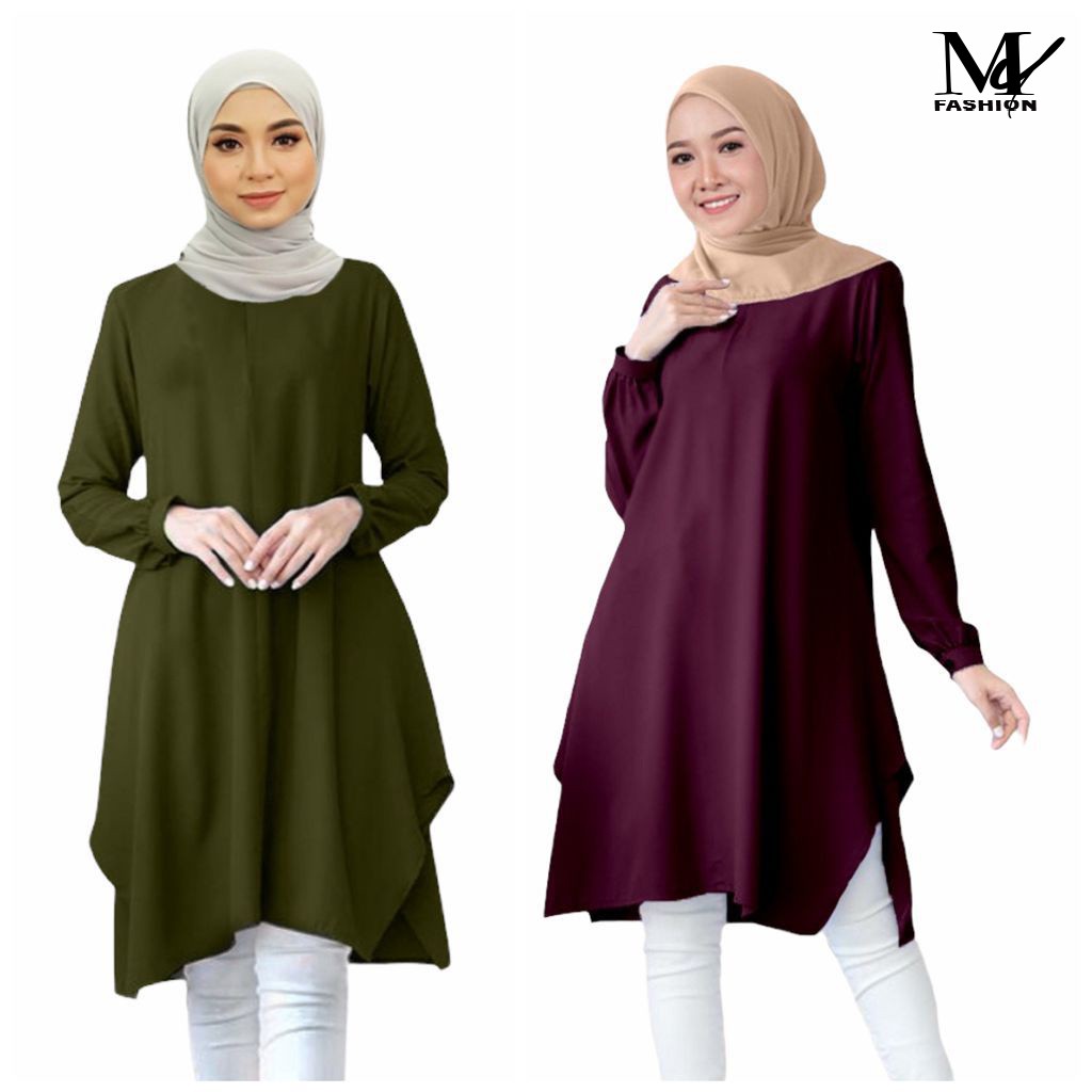 [BEST SALE] (Aleefa muslimah) Blouse ada Butang wudhu friendlyBasic ...