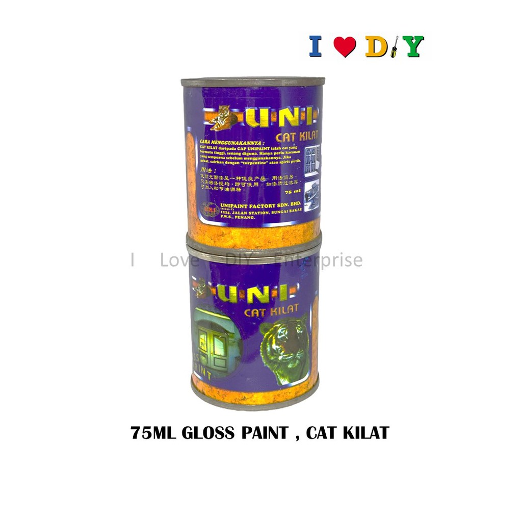 Uni 75ml Cat Kilat , Cat Besi , Cat Kayu , Gloss Paint , Wood Paint ...