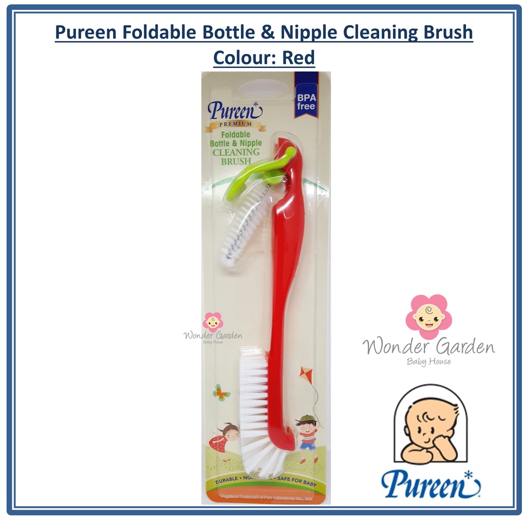 PUREEN - Foldable Bottle & Nipple Cleaning Brush (FCB | Berus Pencuci ...