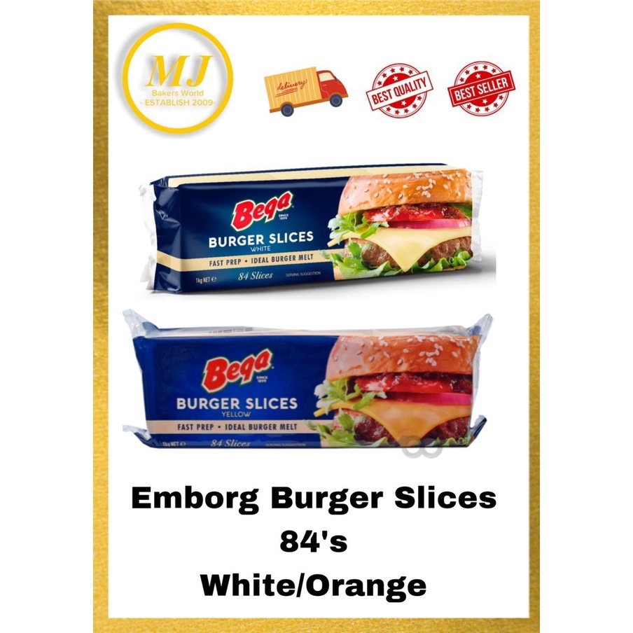 BEQA BURGER CHEESE SLICES (WHITE/ORANGE) | Shopee Malaysia