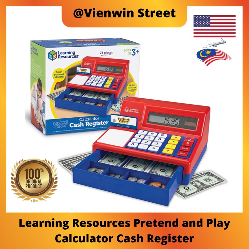 🔥Ready🔥Learning Resources Pretend and Play Calculator Cash Register ...