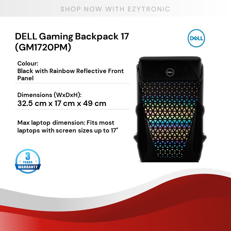 Dell Gaming Backpack (17”) GM1720PM | Shopee Malaysia