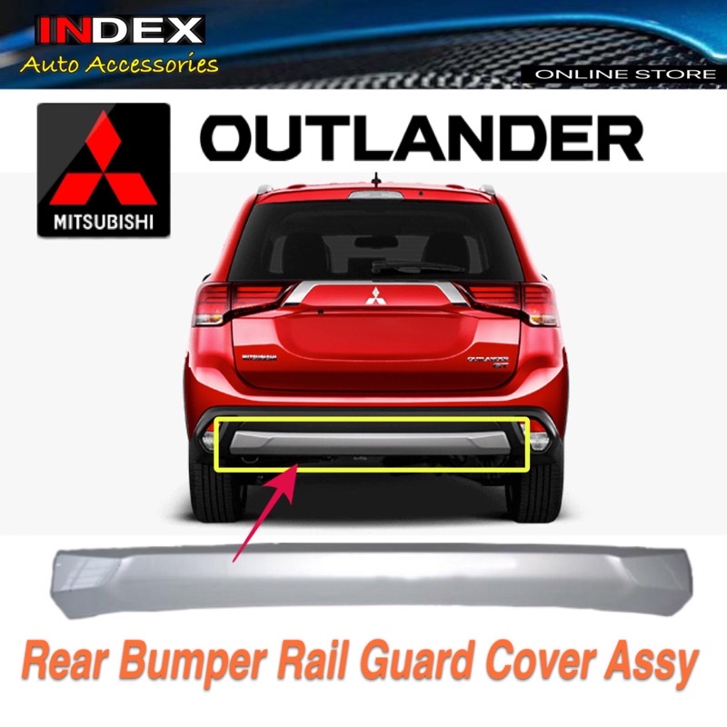 Mitsubishi Outlander Rear Bumper Rail Guard Cover Assy 2016-2021 Above ...