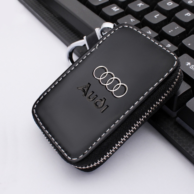 Leather Car Key Cover Case For Audi A4 B8 B6 B7 B9 A3 8P 8V 8L A6 C7 C6 ...