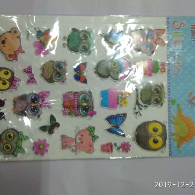 Sticker colourful burung hantu | Shopee Malaysia
