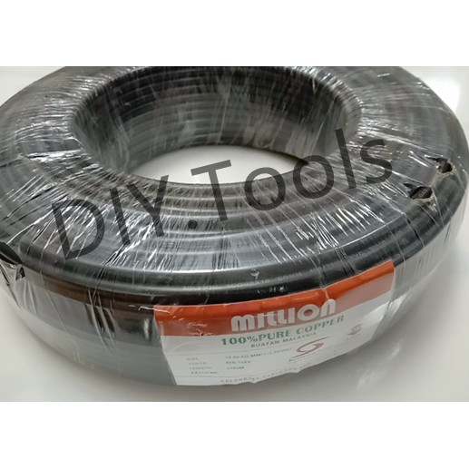 DIY.Tools PER METER 10mm SIRIM MILLION WAYAR CABLE DB BOX MAIN WAYAR ...