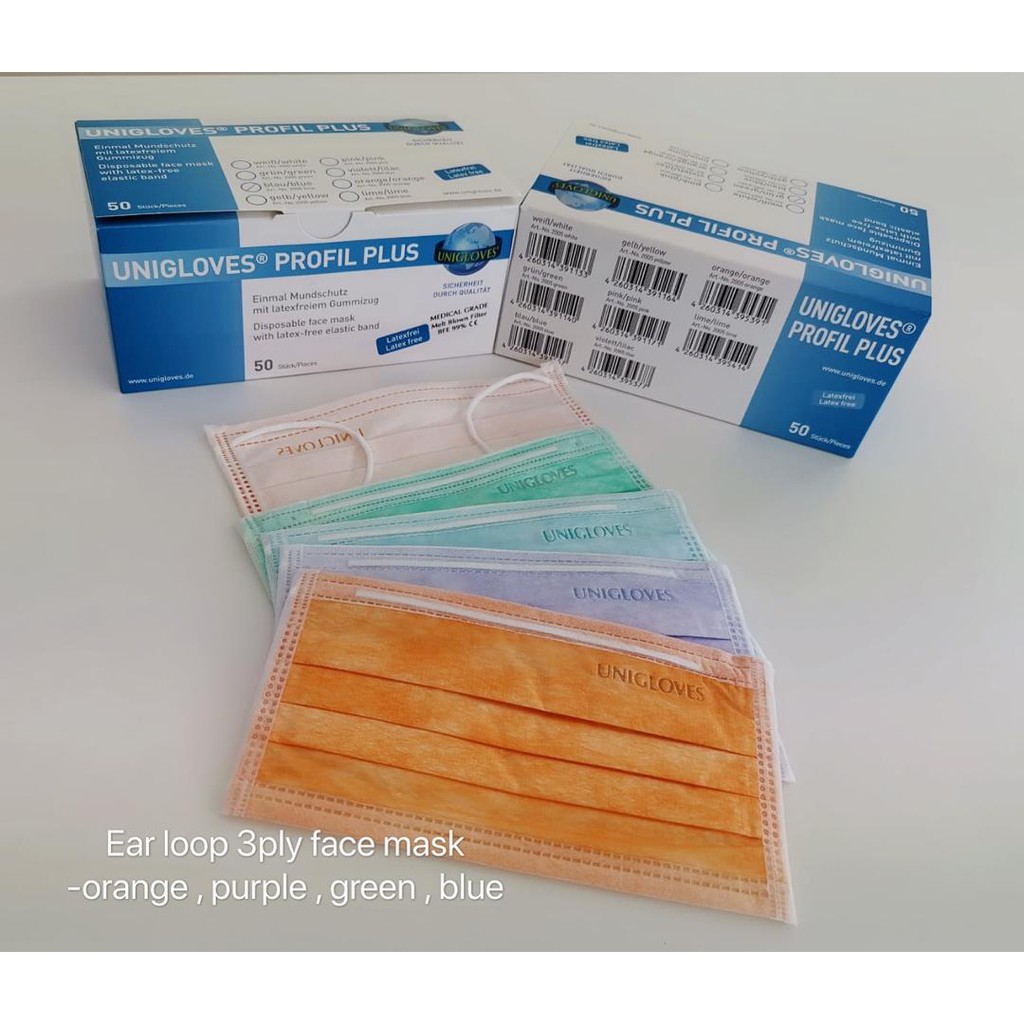 [Ready Stock] Unigloves Profil Plus 3PLY Surgical Face Mask | Shopee ...