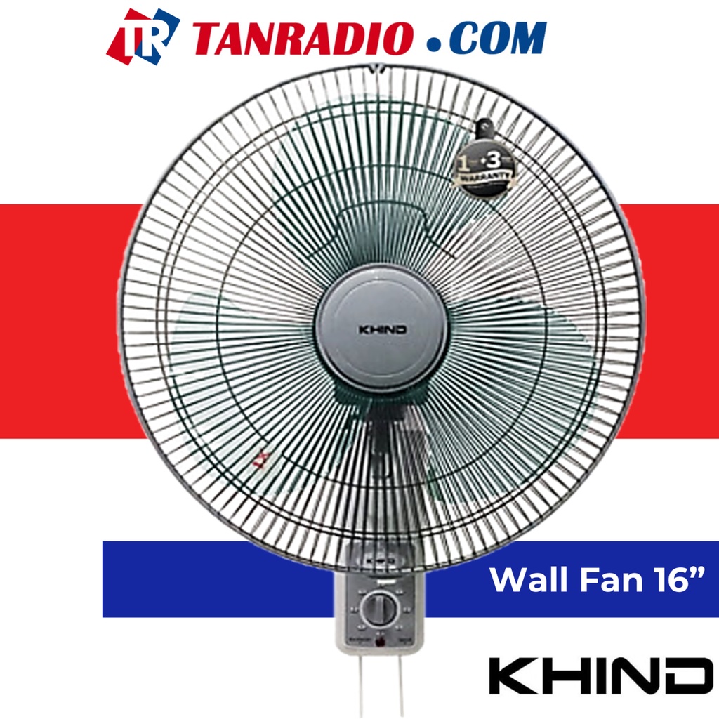 Khind Wall Fan 3 Speed/3 Blades 16" WF-1602 Kipas Dinding | Shopee Malaysia