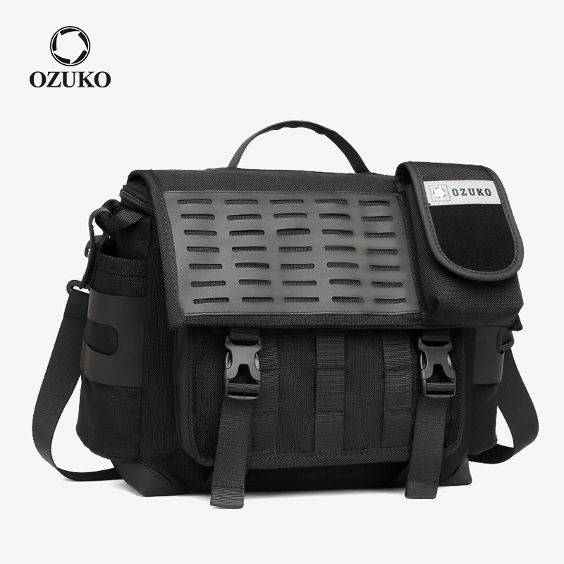OZUKO Men Fashion Outdoor Large Capacity Functional Waterproof Oxford ...