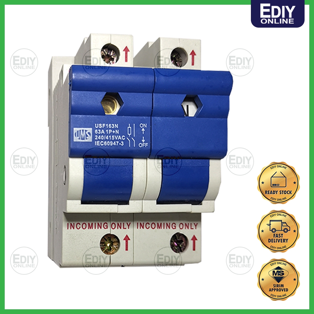 【CLEAR STOCK】 UMS USF163N SWITCH FUSE 63A 1P+N Suis | Shopee Malaysia