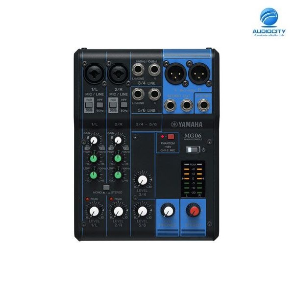 YAMAHA MG06 Mixer 6-Channel input 2 Mic/6 Line Inputs (2 mono + 2 ...