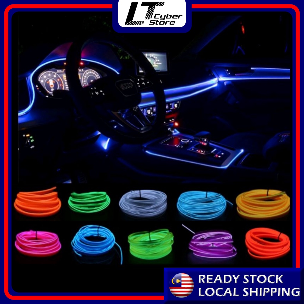 White LED Atmospheric Ambient Interior Car Decoration Light (5 Meter ...