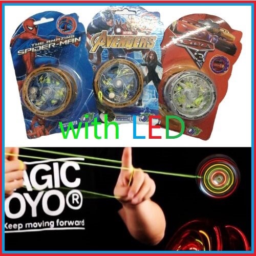 💥HOT💥HOBBY LED Light YoYo Toy Luminous Avengers Hulk Carz Kids String ...