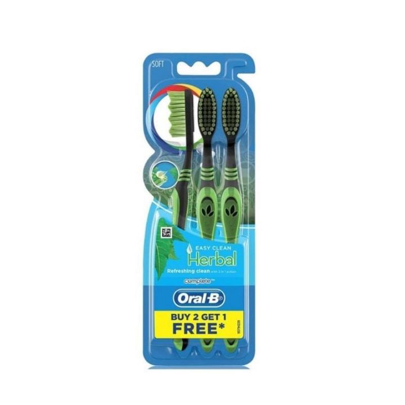 Oral-B Easy Clean Herbal Toothbrush 3 pcs | Shopee Malaysia