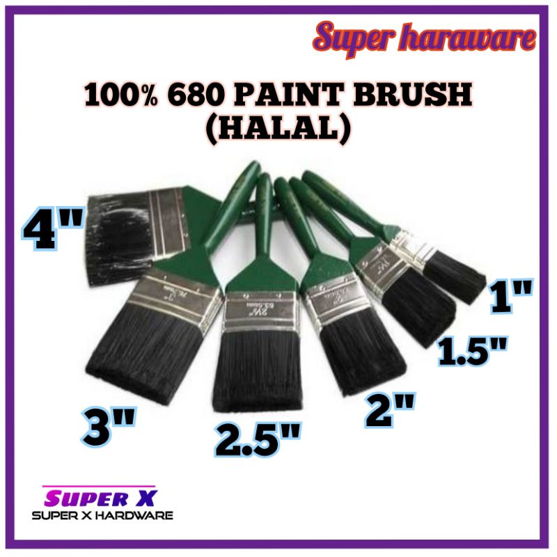 (100%HALAL) 680 PAINT BRUSH PAINTING WALL GREEN HANDLE/BERUS CAT/PAINTING BRUSH/ | Shopee Malaysia