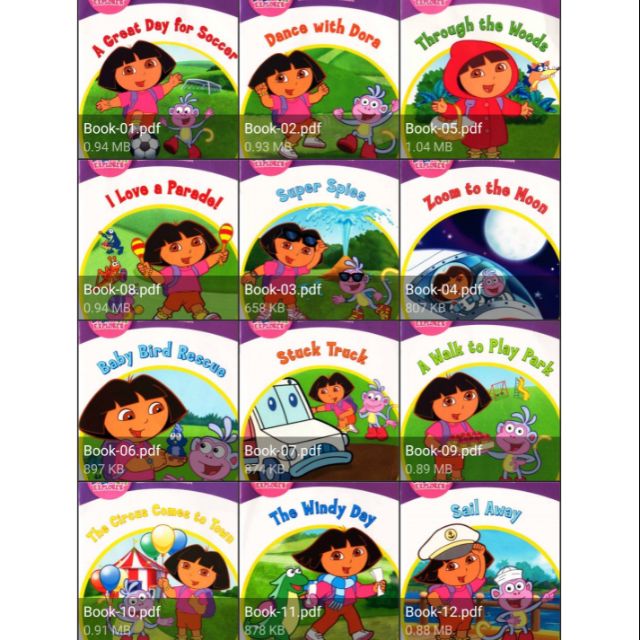Kids DIY Printable Dora The Explorer Story Book 1-12 pack | Shopee Malaysia