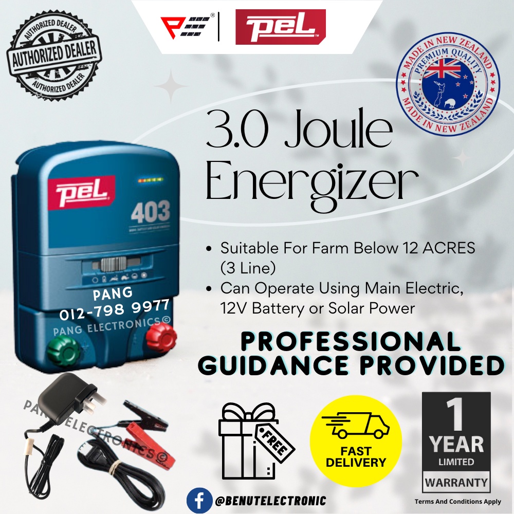 PEL 401 402 403 406 406i 412i 418i Electric Fence Energizer Pagar ...