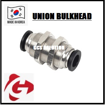 [Pneumatic] One Touch Union Bulkhead Connector For Panel Mounting Hold ...