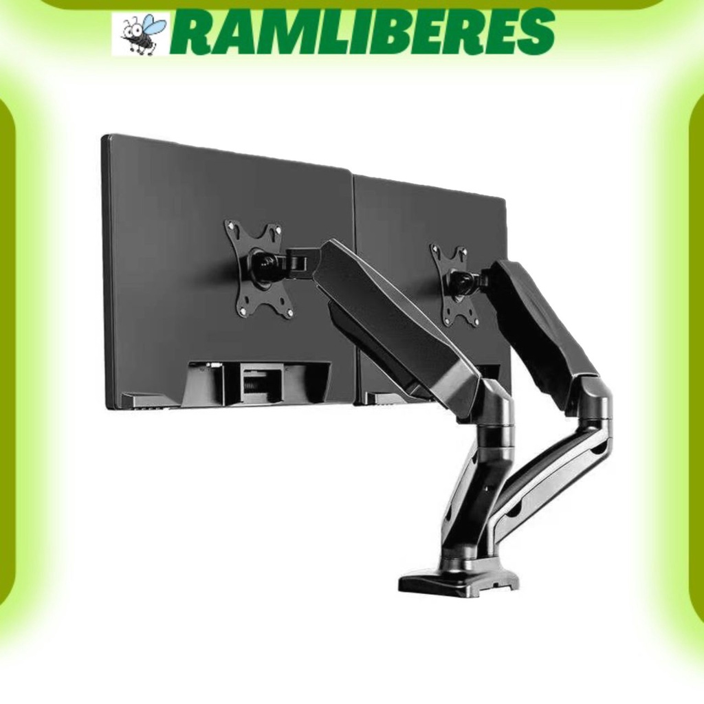 14-27" inches Single /Double Arm Desk Table Computer Monitor LCD TV ...