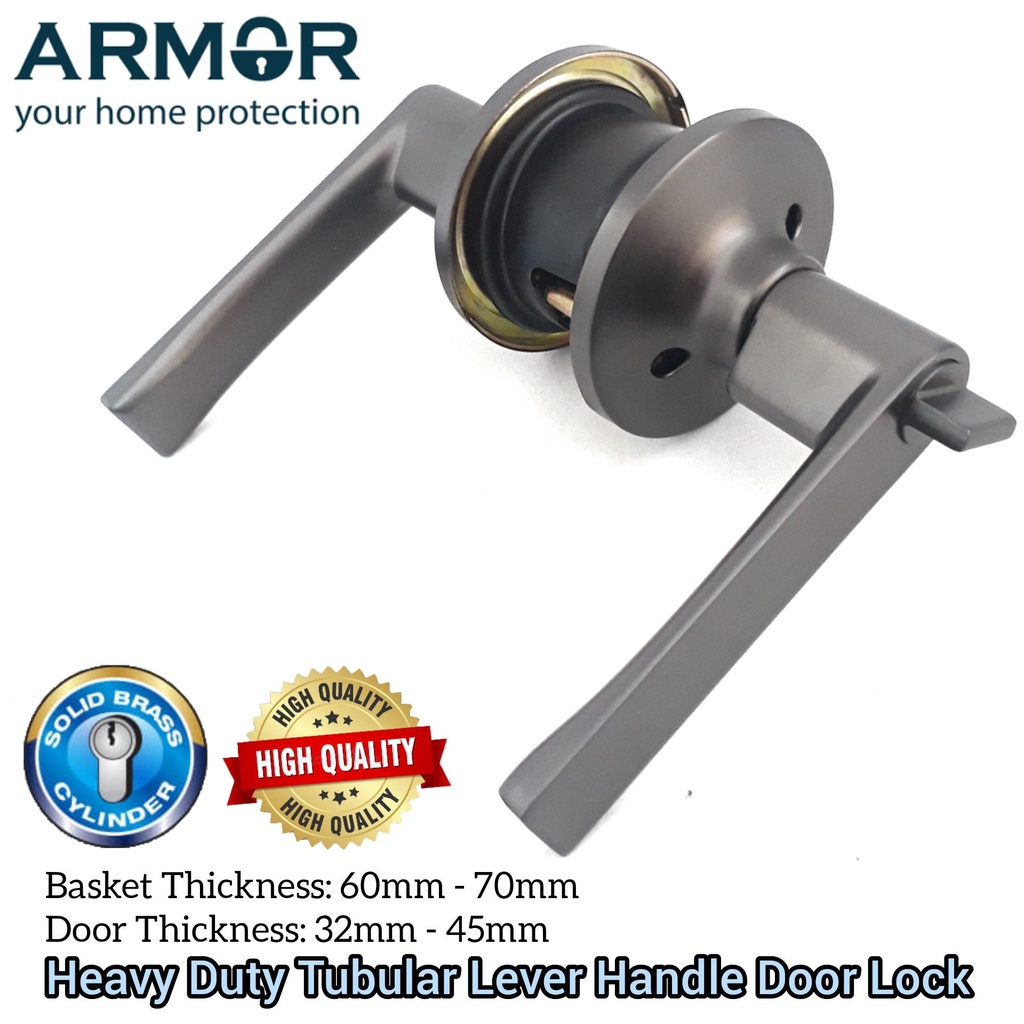 Armor Heavy Duty Entrance Tubular Lever Lock For Door Entrance Home ...