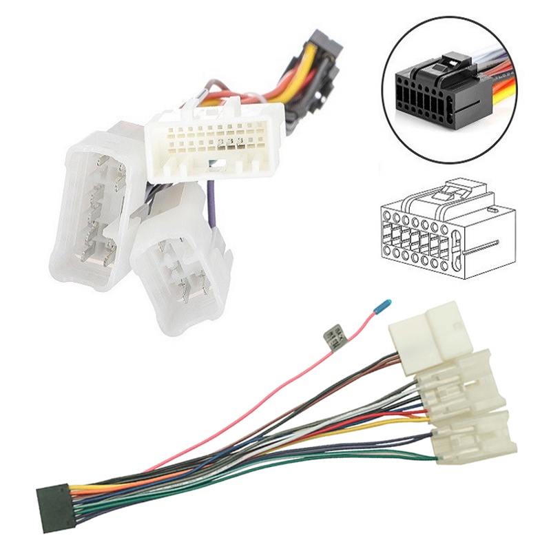 16-pin Wire Harness Connector Adapter Android Power Wire Harness ...