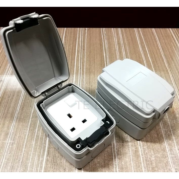 IP65 WATERPROOF 13A SWITCH SOCKET OUTLET WITH COVER W/P 13A SSO SINGLE ...