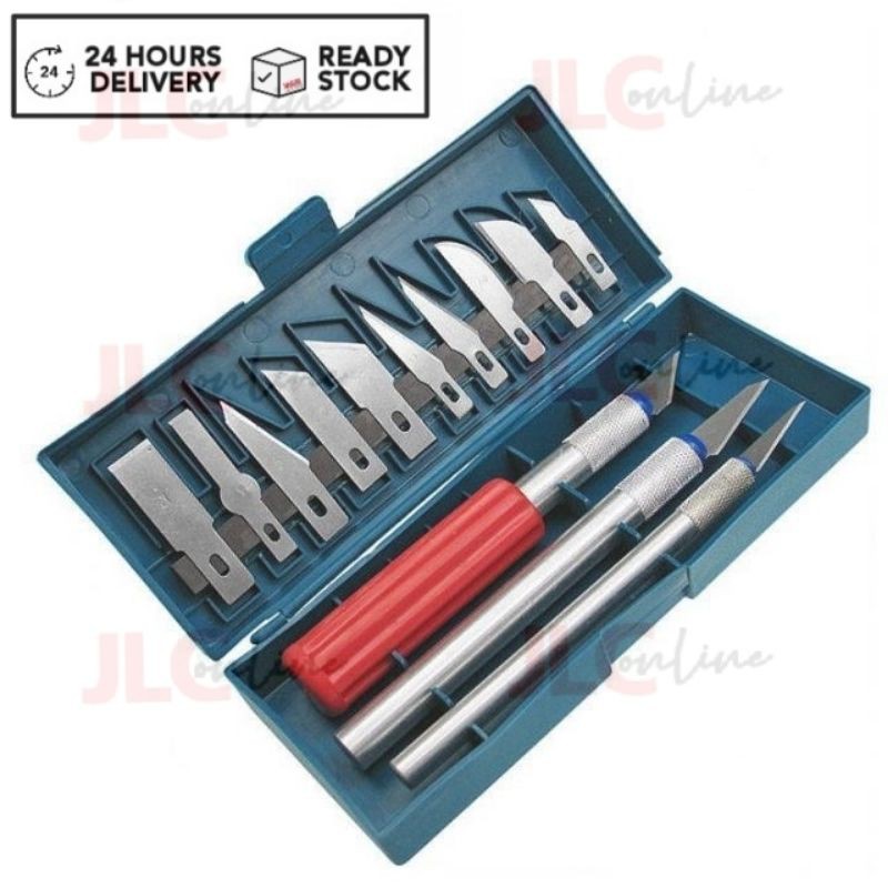 16pcs Hobby Craft Knife Scalpel 13 Cutting Blades +3 Knives (Precision ...