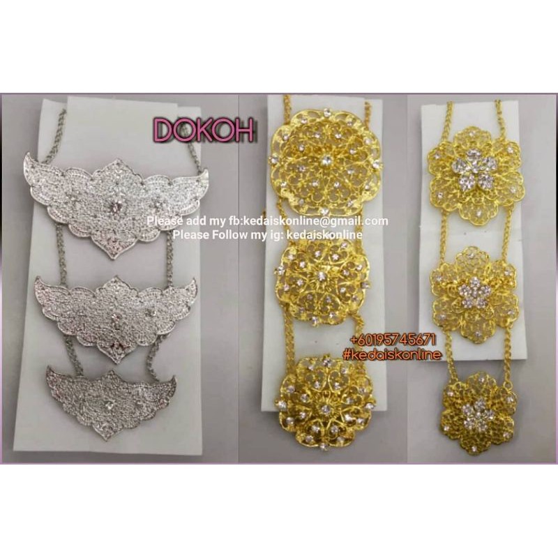 DOKOH RANTAI 3 TINGKAT GOLD DAN SILVER | Shopee Malaysia