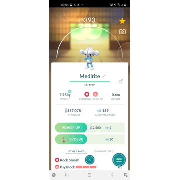 (307) Meditite Pokemon Go Trade | Shopee Malaysia