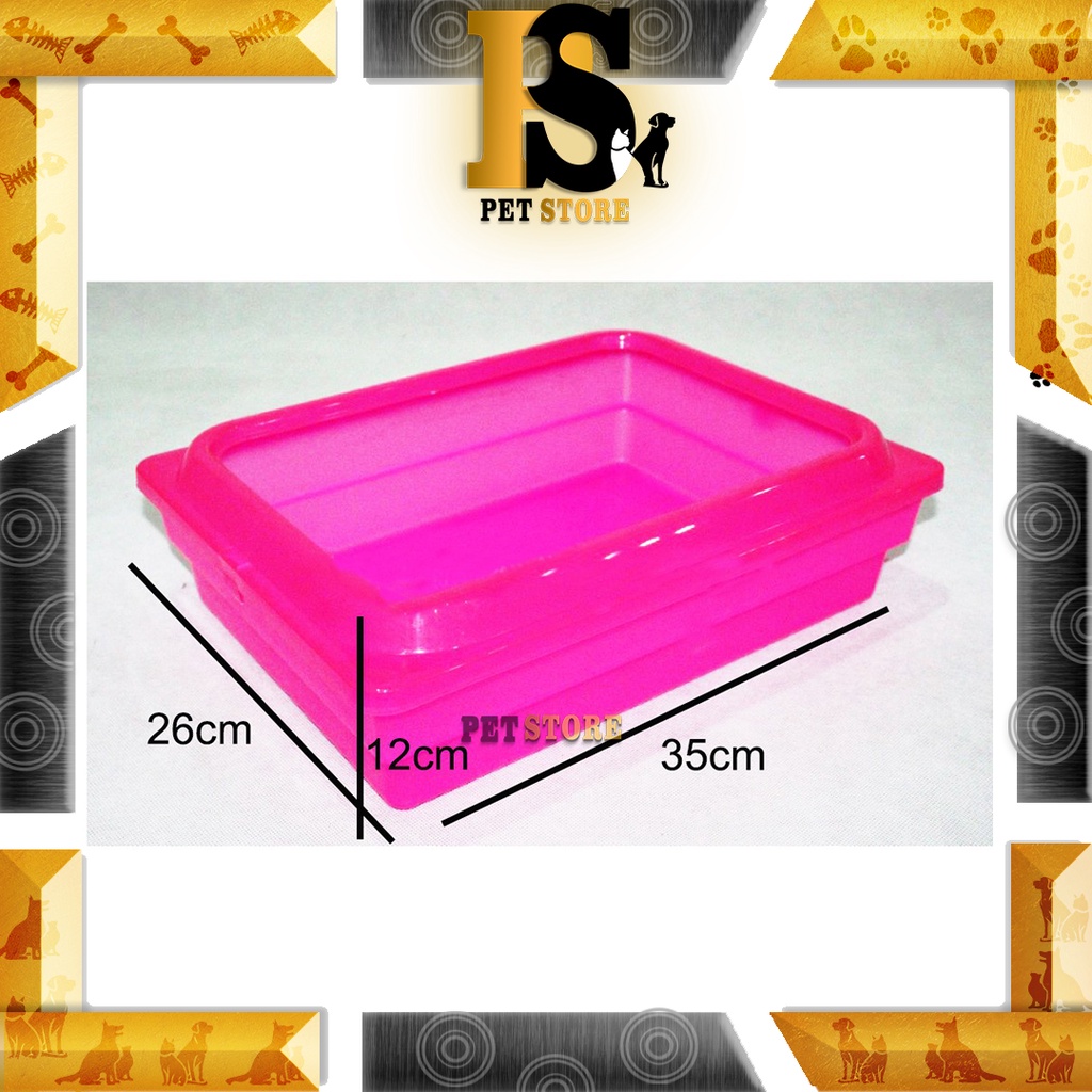 Cat Litter Box Cat Litter Tray Tandas Kucing Bekas Pasir Kucing with ...