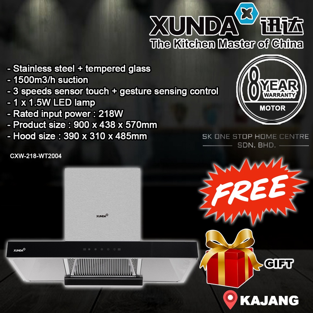 XUNDA Range Hood (SILVER) CXW-218-WT2004 | Shopee Malaysia